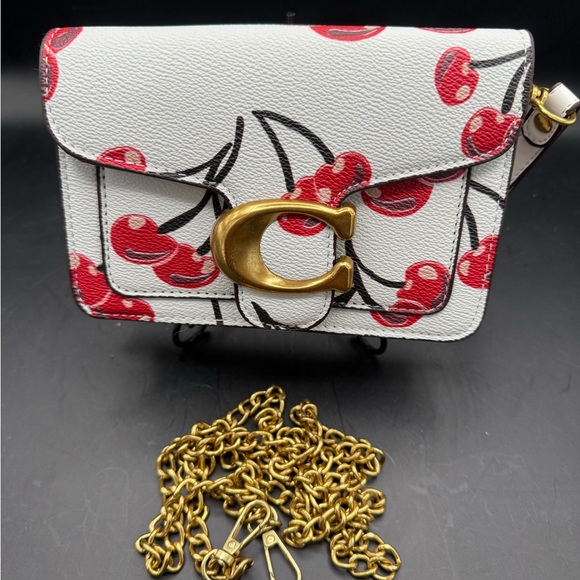 Coach | Bags | Coach Cherry Print Crossbody Bag With Gold Accent | Poshmark